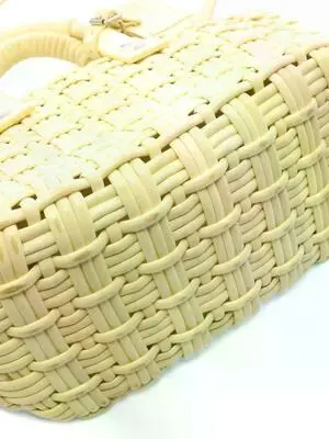 Balenciaga 2010s Xs Bistro Basket Tote Bag Neutrals