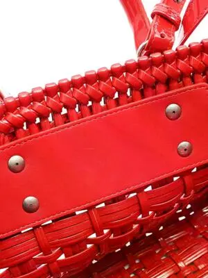 Balenciaga 2010s Xs Bistro Basket Tote Bag - Red