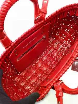 Balenciaga 2010s Xs Bistro Basket Tote Bag - Red