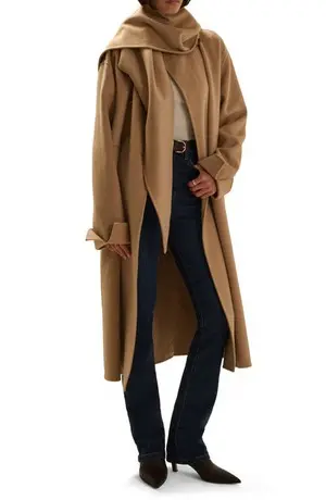 FAVORITE DAUGHTER The Jamie Long Wool & Cashmere Coat - Camel