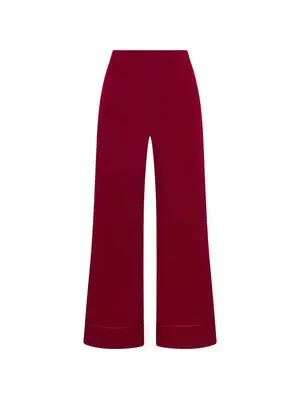 Malìparmi Piping-detail Straight-leg Trousers - Red