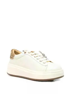 GIO+ Olivia146 Crystal-embellished Leather Sneakers
