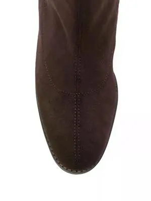 ALMA EN PENA Metallic-trim Block-heel Ankle Boots - Brown