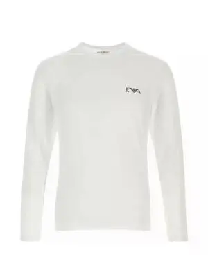 Emporio Armani Logo-print Long-sleeve T-shirt - White