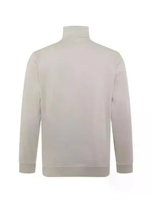 BOSS Cotton-terry Sweatshirt With Zipper Collar - Neutrals