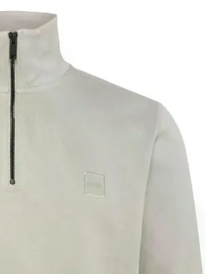 BOSS Cotton-terry Sweatshirt With Zipper Collar