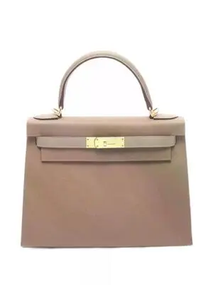 Hermès 2019 Kelly 28 Epsom Leather Shoulder Bag - Neutrals