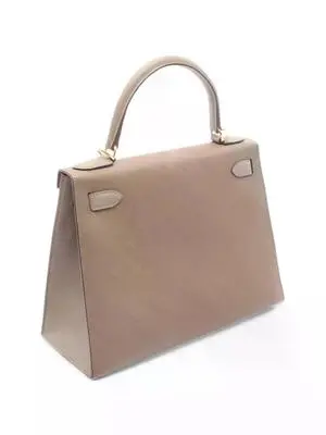 Hermès 2019 28 Kelly Epsom Leather Shoulder Bag Neutrals