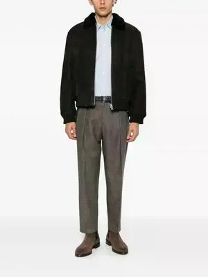 BRIGLIA 1949 Portobello Check Pleated Trousers