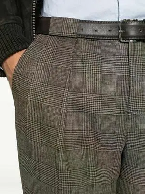 BRIGLIA 1949 Portobello Check Pleated Trousers