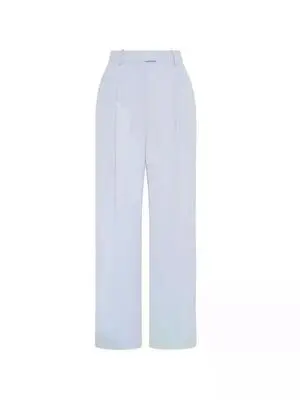 Another Tomorrow Pleated Tailored Trousers