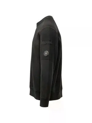 C.P. COMPANY Merino Wool Felted Lens Half Zip Sweater
