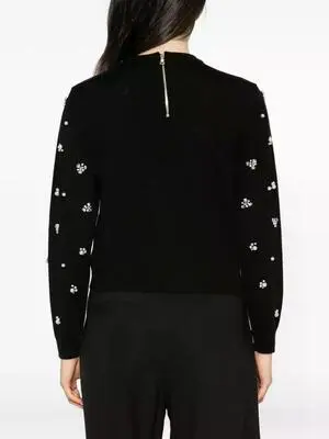 Alice + Olivia Faux-pearl Embellished Sweater