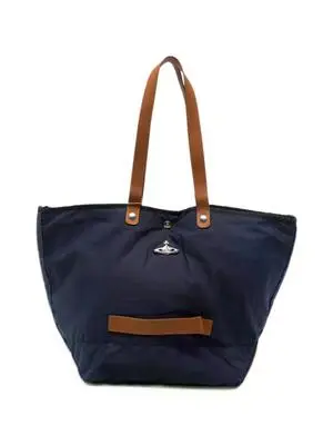 VIVIENNE WESTWOOD Orb Plaque Tote Bag - Blue