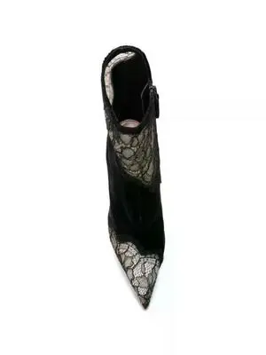 AQUAZZURA Velvet Meadow Booties 105