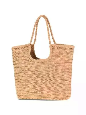 Dragon Diffusion Ns Diagonal Triple Jump Woven Leather Tote Bag