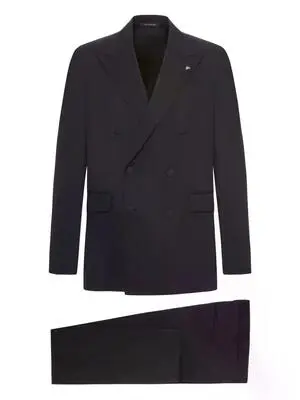 Tagliatore Wool Double-breasted Suit - Black