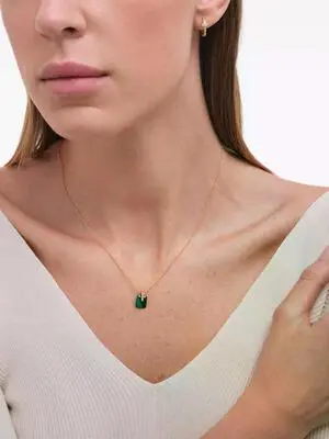 Astley Clarke Deco Malachite And Diamond Necklace