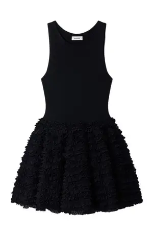 Sandro Short Ruffled Lace Dress