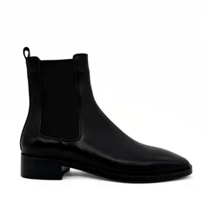 AMIE RAFA Cori Leather Chelsea Boots - Black
