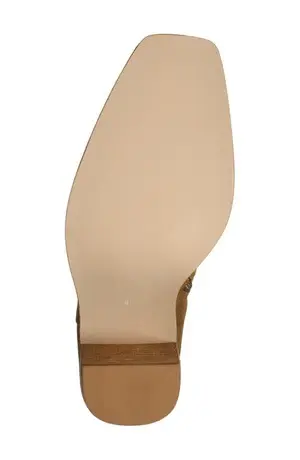 Jeffrey Campbell Horseshoe Leather Western Bootie - Camel Suede Natural Stack