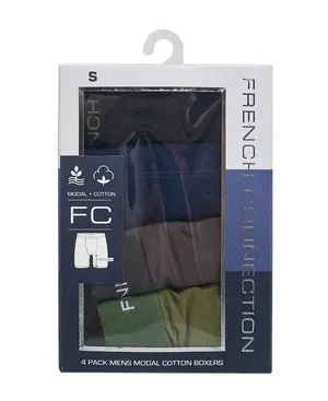French Connection Cotton Modal Boxer Brief 4 Pack