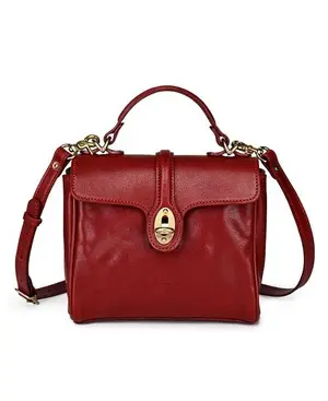 OLD TREND Laurel Heritage Genuine Leather Satchel - Red