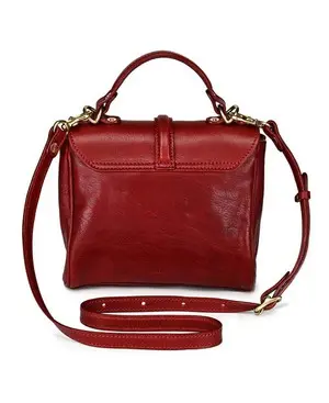 OLD TREND Laurel Heritage Genuine Leather Satchel - Red
