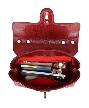 OLD TREND Laurel Heritage Genuine Leather Satchel - Red
