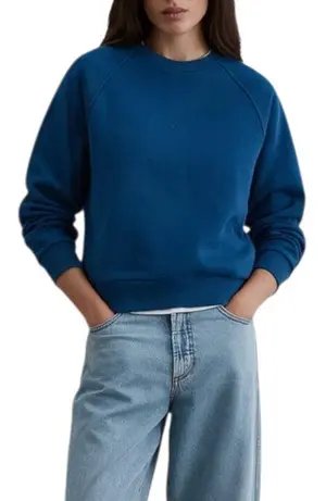 SCALPERS Back Print Glitter Sweatshirt - Blue