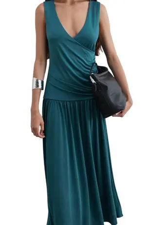SCALPERS Draped Fine Knit Dress