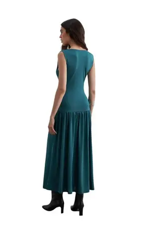 SCALPERS Draped Fine Knit Dress