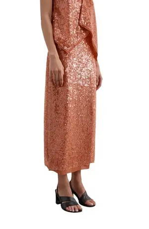 SCALPERS Sequins Skirt - Orange