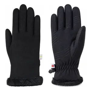HOT PAWS Plush Lined Stretch Knit Athletic Glove Black