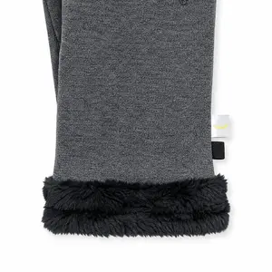 HOT PAWS Plush Lined Stretch Knit Athletic Glove - Heather Gray