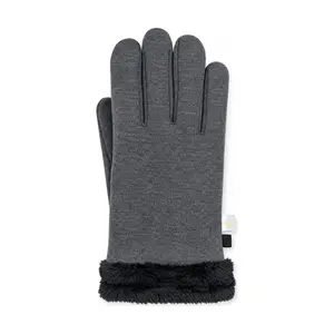 HOT PAWS Plush Lined Stretch Knit Athletic Glove - Heather Gray