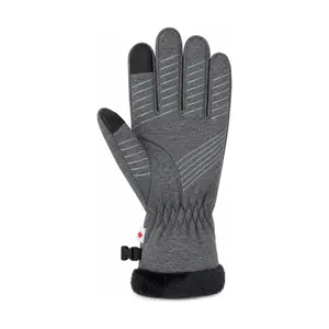 HOT PAWS Plush Lined Stretch Knit Athletic Glove - Heather Gray