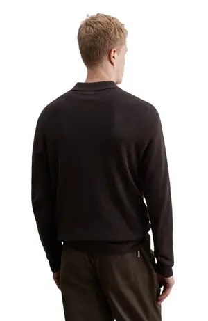 SCALPERS Polo Neck Tricot Sweater - Brown