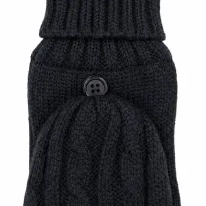 CANADA WEATHER GEAR Convertible Cable Knit Flip-top Mitten