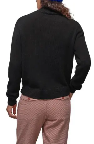 WILDFANG The Everyday Long Sleeve Mock Neck Tee - Black