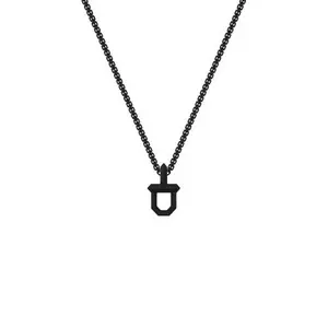 TRITON Rutheniun Over Sterling Silver Shield Pendant