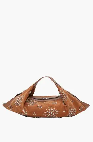 3.1 Phillip Lim Studded Faux Suede Luna Bag - Sable