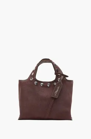 3.1 Phillip Lim Garment Dye Denim Mini Market Tote - Rust-brown Multi
