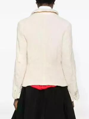 Comme Des Garçons Cable-knit Button-up Jacket