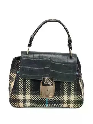 Burberry Small Croc-embossed Satchel Bag