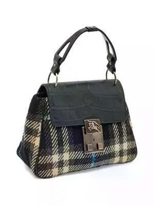 Burberry Small Croc-embossed Satchel Bag