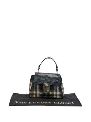 Burberry Small Croc-embossed Satchel Bag