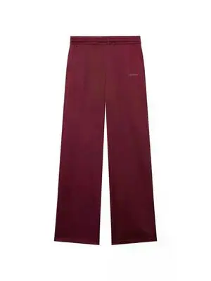 Off-White Diag Lace Satin Track Pants - Red