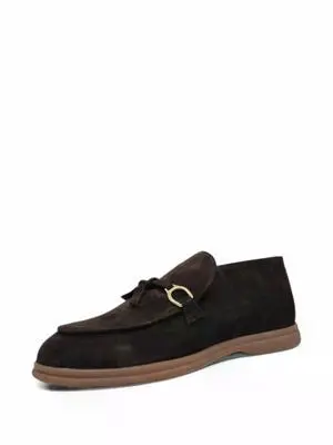 HENDERSON BARACCO Lizzy Horsebit Suede Loafers - Brown