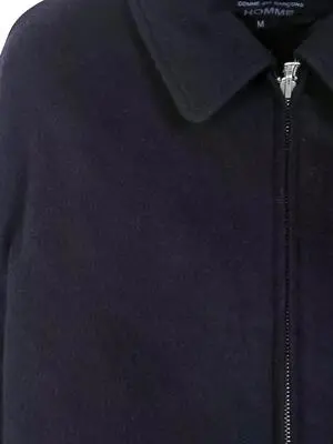 Comme Des Garçons Zip-up Reversible Wool Jacket - Black